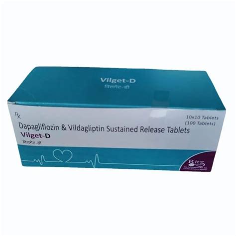 Dapagliflozin Vildagliptin Sustained Release Tablets 50 Mg Packaging