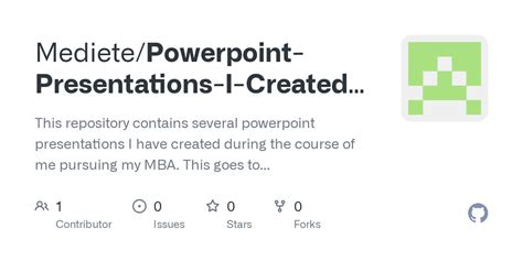 Github Medietepowerpoint Presentations I Created During My Mba This