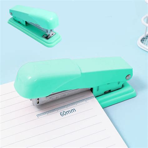 Honeeladyy Green Color Mini Stapler Multifunctional Lightweight Office