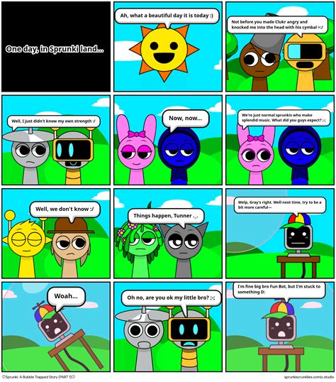 ♡sprunki A Bubble Trapped Story Part 1 ♡ Comic Studio