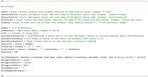 create a hyper v vm to run pfsense with a powershell script wim