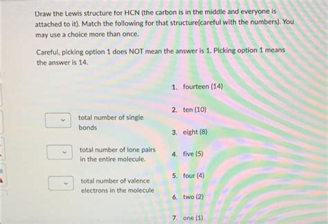 Solved Draw The Lewis Structure For HCN The Carbon Is In Chegg