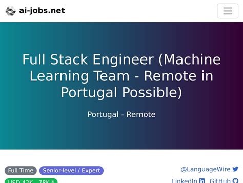 [hiring] full stack engineer machine learning team remote in