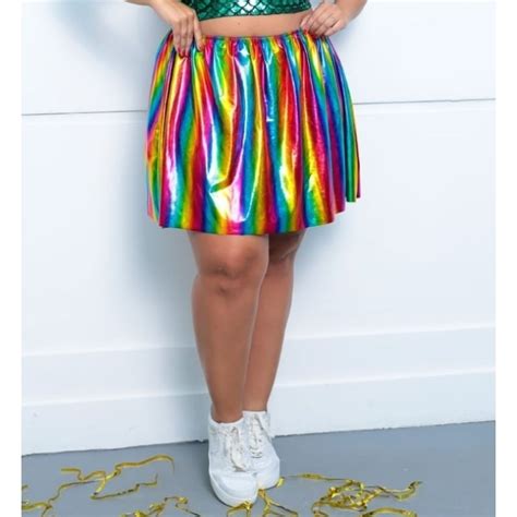 Saia Feminina Plus Size Metalizada Fantasia Carnaval Shopee Brasil