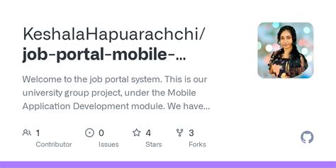 Github Keshalahapuarachchi Job Portal Mobile Application Welcome To