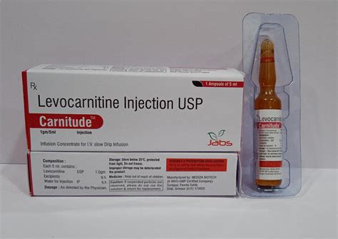 Levocarnitine Injection Usp Jabs Biotech Pvt Ltd