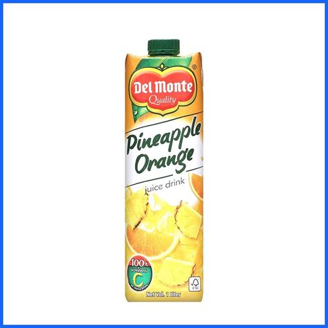☎ Del Monte Pineapple Orange Juice Drink With Real Fruits And 100