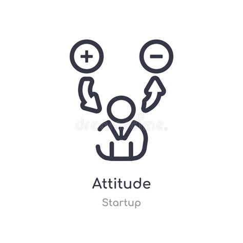 attitude outline icon isolated line vector illustration from startup