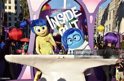 Film Characters Joy And Sadness Attend The Los Angeles Premiere Of