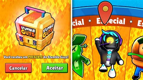 Ganhei Um PRESENTE Do Stumble Guys YouTube