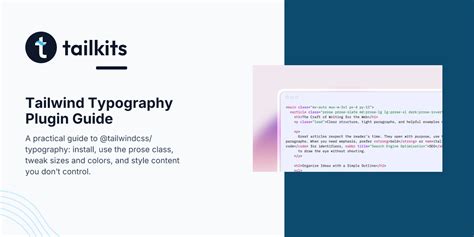 Tailwind Typography Plugin Guide Tailkits