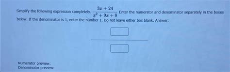 Solved Simplify The Following Expression Completely