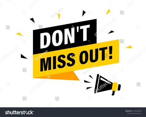 1 034 Don T Miss Vector Images Stock Photos Vectors Shutterstock