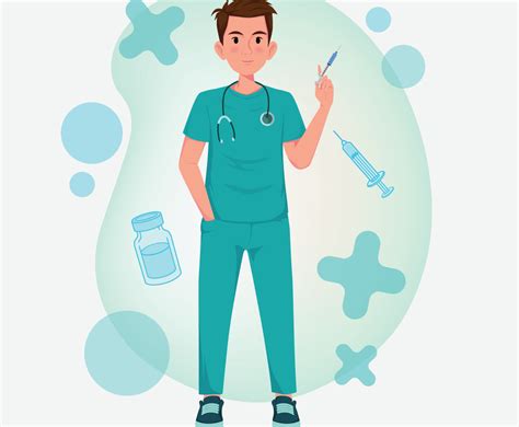 Immunization Service Male Character Vector Art And Graphics
