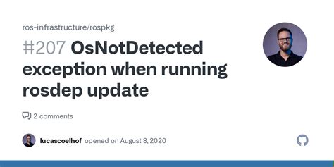 Osnotdetected Exception When Running Rosdep Update · Issue 207 · Ros