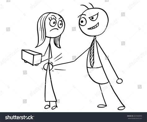Vektor Stok Cartoon Vector Male Boss Slapping Smacking Tanpa Royalti 661840999 Shutterstock