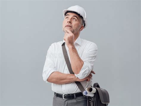 Thoughtful Construction Engineer Stock Image Image Of Professional Manager 88881657
