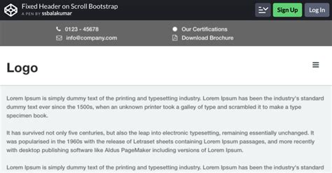 Beautiful And Unique Bootstrap Header Examples Inspirations