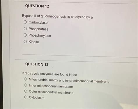 Solved Bypass Of Gluconeogenesis Is Catalyzed By A