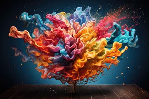 Premium Ai Image Abstract Human Brain Full With Creativity Galaxy Background Generative Ai