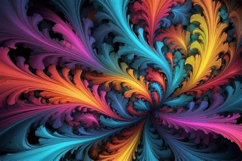 premium photo chaotic fantasy fractals colorful 3d rendering for