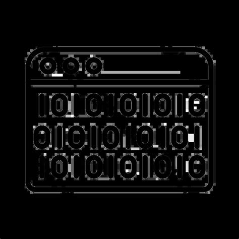 Binary Code Line Icon Vector Png Images Ai Free Download Pikbest