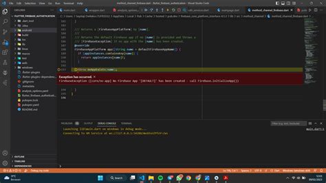 flutter when running the program found a problem in the method