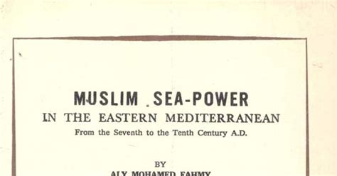 Muslem Sea Power In The Eastern Mediterranean