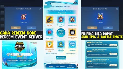 CARA MENUKAR KODE REDEEM SKIN EPIC BATTLE EMOTE LIMITED GRATIS SERVER
