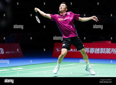 Kanagawa Japan 23rd Aug 2024 Kenta Nishimoto JPN Badminton