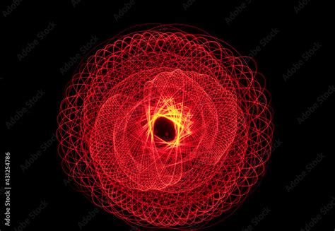 Wonderful And Abstract Round And Parabolic Patterns Draw Different Light Paths With Led Ball