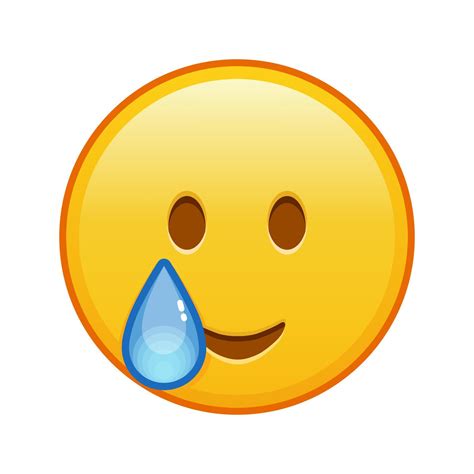Happy Face With Tears Large Size Of Yellow Emoji Smile 15577178 Vector