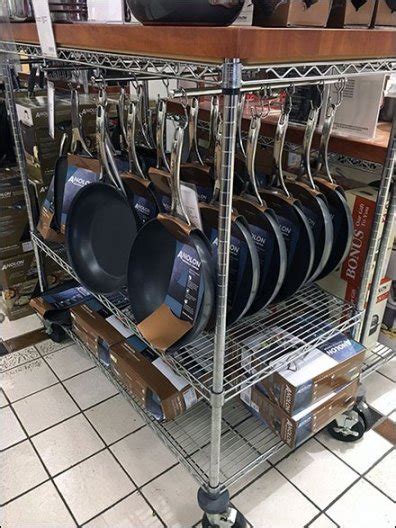 Macys Cookware Cart Hangrod Outfitting Fixtures Close Up