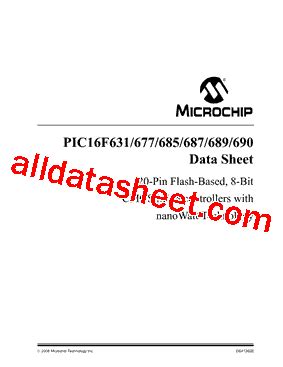 PIC F Datasheet PDF Microchip Technology
