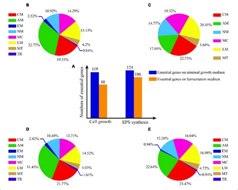 Percentages Of Essential Genes In Each Subsystem Under Various