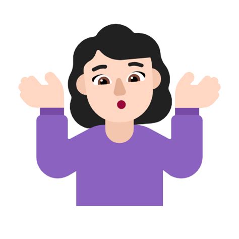 🤷🏻‍♀️ Woman Shrugging Light Skin Tone Emoji Meaning From Girl And Guy