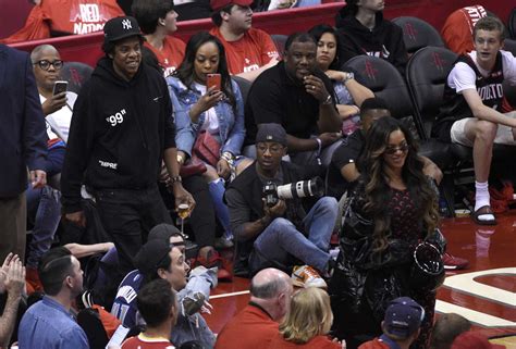 Celebrities At Game 6 Of Rockets Warriors Series