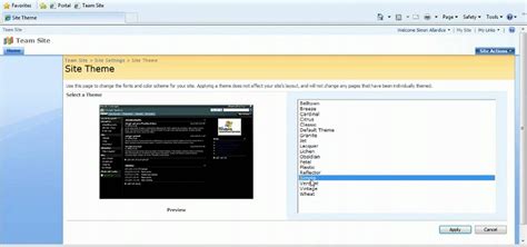How To Apply Themes In Microsoft Sharepoint 2007 Microsoft Office