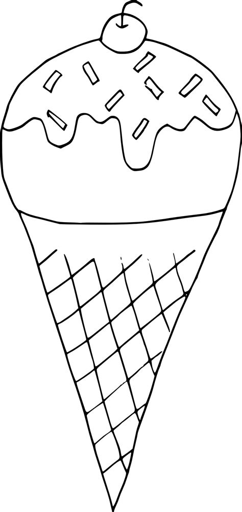 Dessin Cornet De Glace CORNET DE GLACE Coloriage Cornet De Glace En
