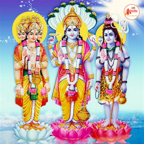 Tridev - trio of the three supreme Gods, Lord Brahma, Lord Shiva and ...