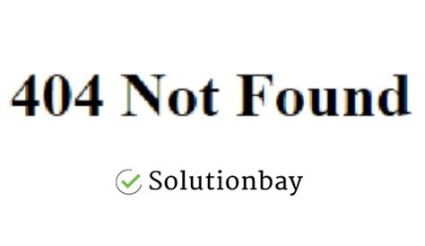 How To Fix Page Not Found Error Solutions