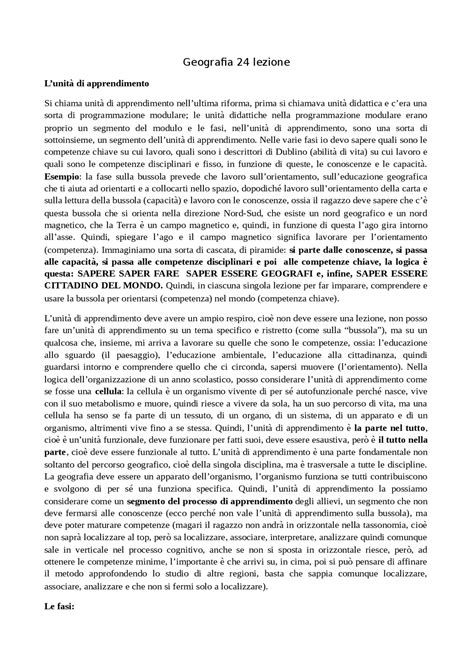 Lunità Di Apprendimento Docsity