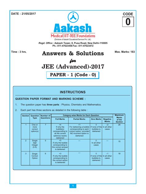 Paper 1 Code 0 Solution Pdf