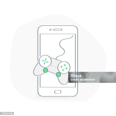 스마트폰 게임 패드 조이스틱 레저 또는 비디오 게임벡터 일러스트 레이 션에 대 한 Brand Name Video Game에 대한 스톡 벡터 아트 및 기타 이미지