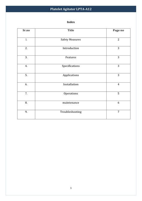 Platelet Agitator Lpta A12 Operating Manual Labtron
