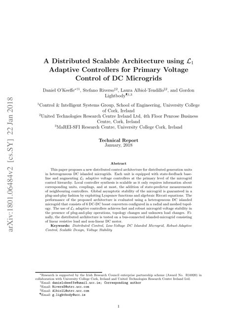 Pdf A Distributed Scalable Architecture Using L1 Adaptive Controllers