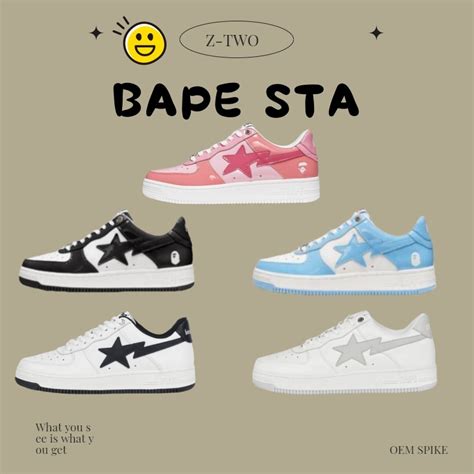 Glossy Pink Bape Sta Ape Man Low Cut Sneakers Skateboard Shoes Unisex
