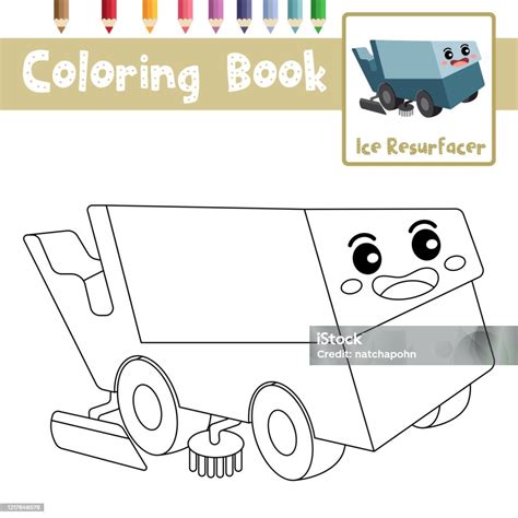 색칠 하기 페이지 아이스 다시 표면만화 캐릭터 원근 뷰 벡터 일러스트 0명에 대한 스톡 벡터 아트 및 기타 이미지 0명 3차원 형태 교육 Istock