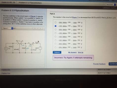 Solved The Two Switches In The Circuit Seen In Figure 1