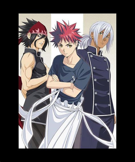 Soma Yukihira Ryo Kurokiba Akira Hayama Classic Retro Digital Art By